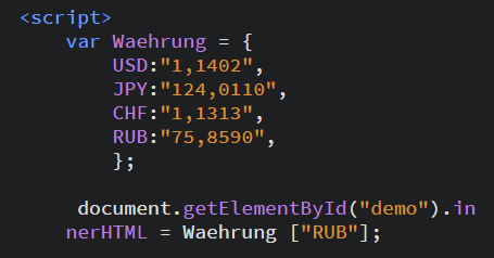 Währungsrechner in javascript | ComputerBase Forum
