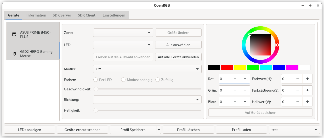 OpenRGB Setup | ComputerBase Forum