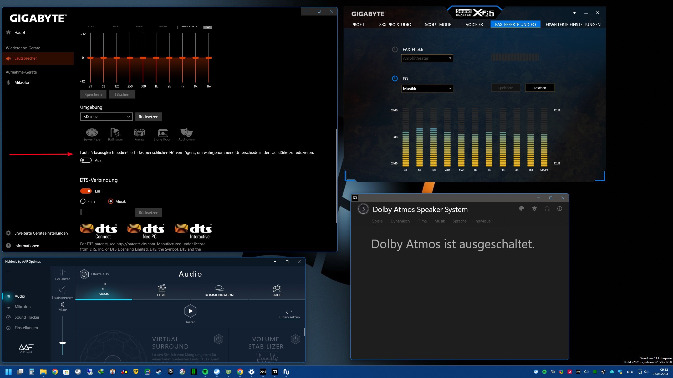 Wie vermutet kein Lautstärkeausgleich mehr mit Realtek HD Universal ...