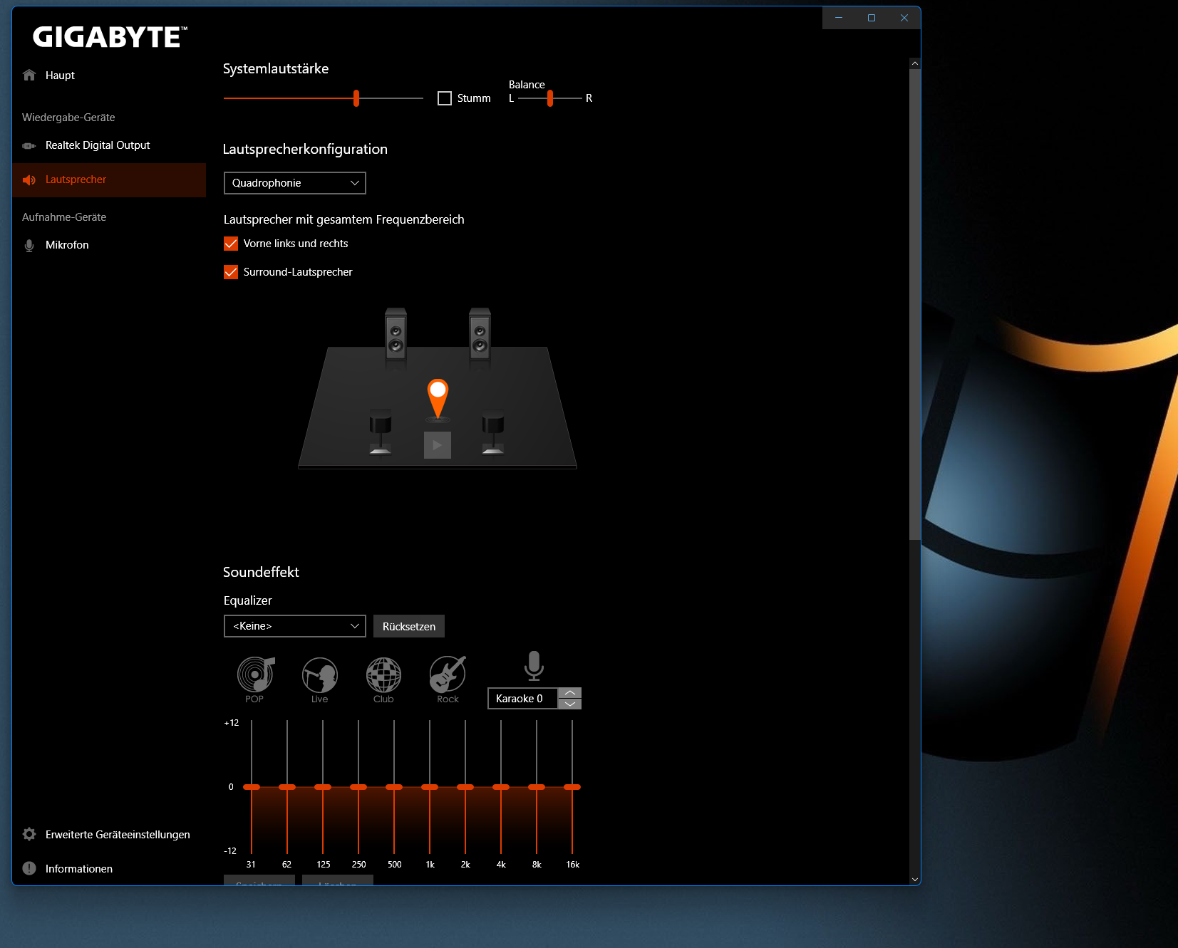 Wie vermutet kein Lautstärkeausgleich mehr mit Realtek HD Universal ...