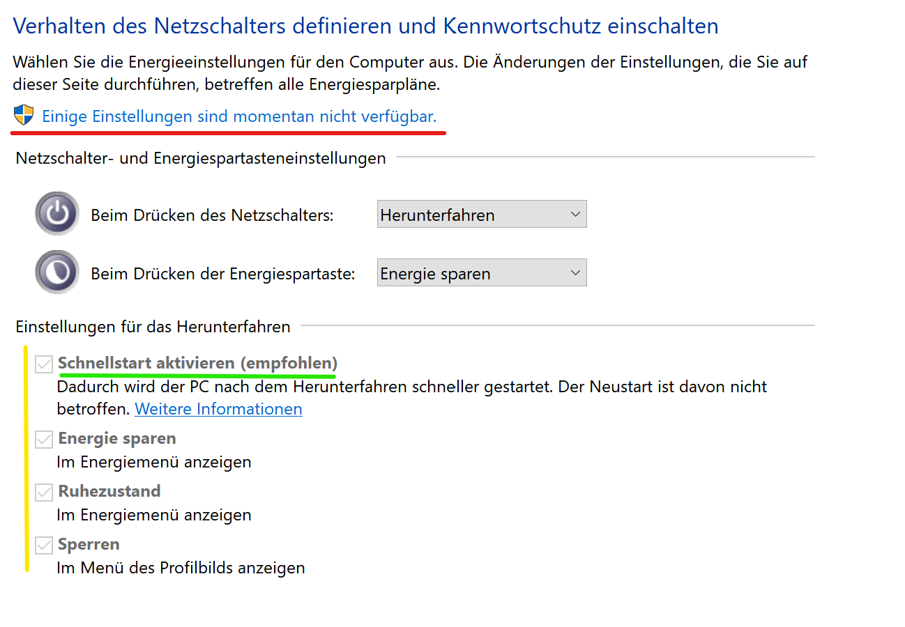 Schnellstart wirklich deaktivieren | ComputerBase Forum