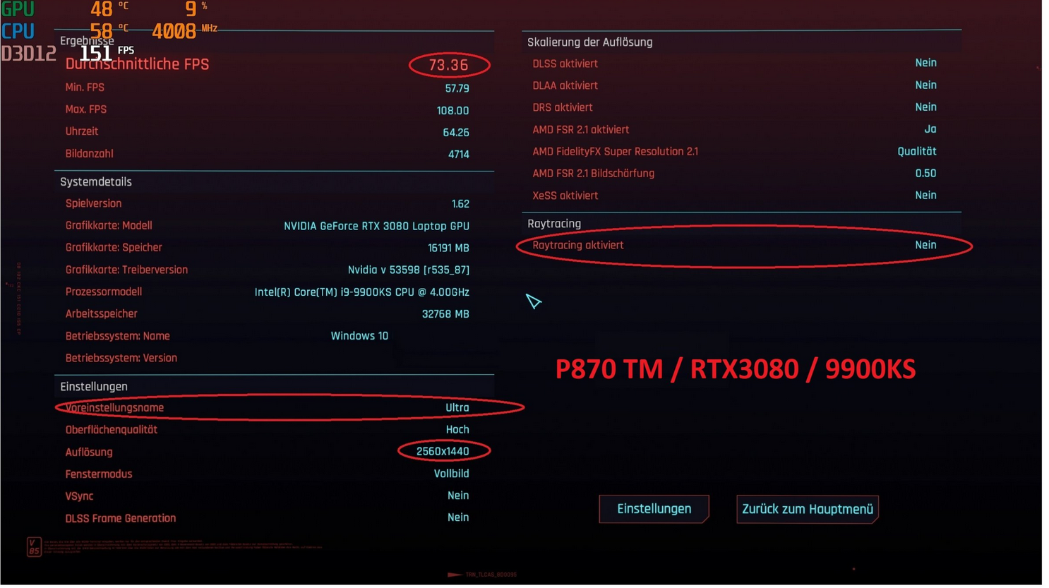 P870TM/KM/DM23 (Clevo / XMG / Sager / Eurocom) mit RTX 3080 MXM immer ...