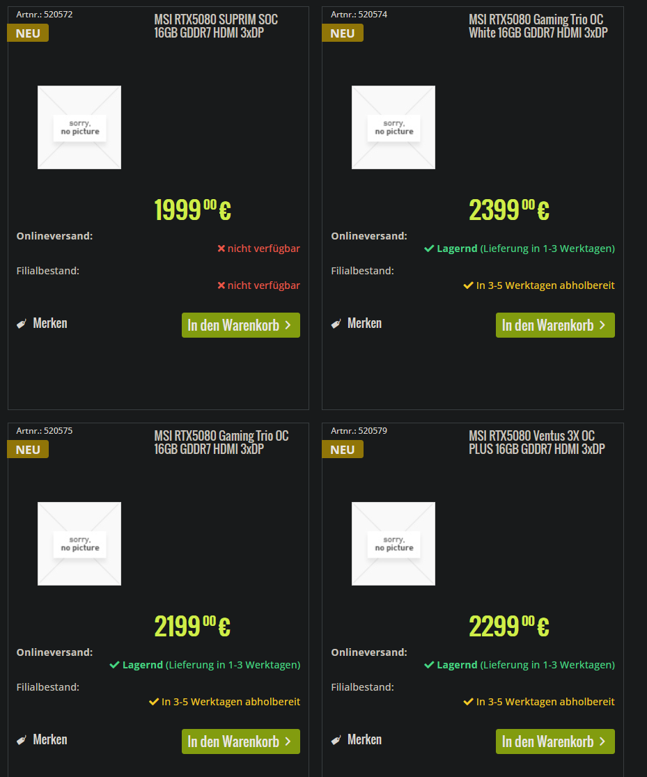 News - Nvidia GeForce RTX 5090 & 5080: Founders Editions gingen angeblich schon vor 15 Uhr an ...