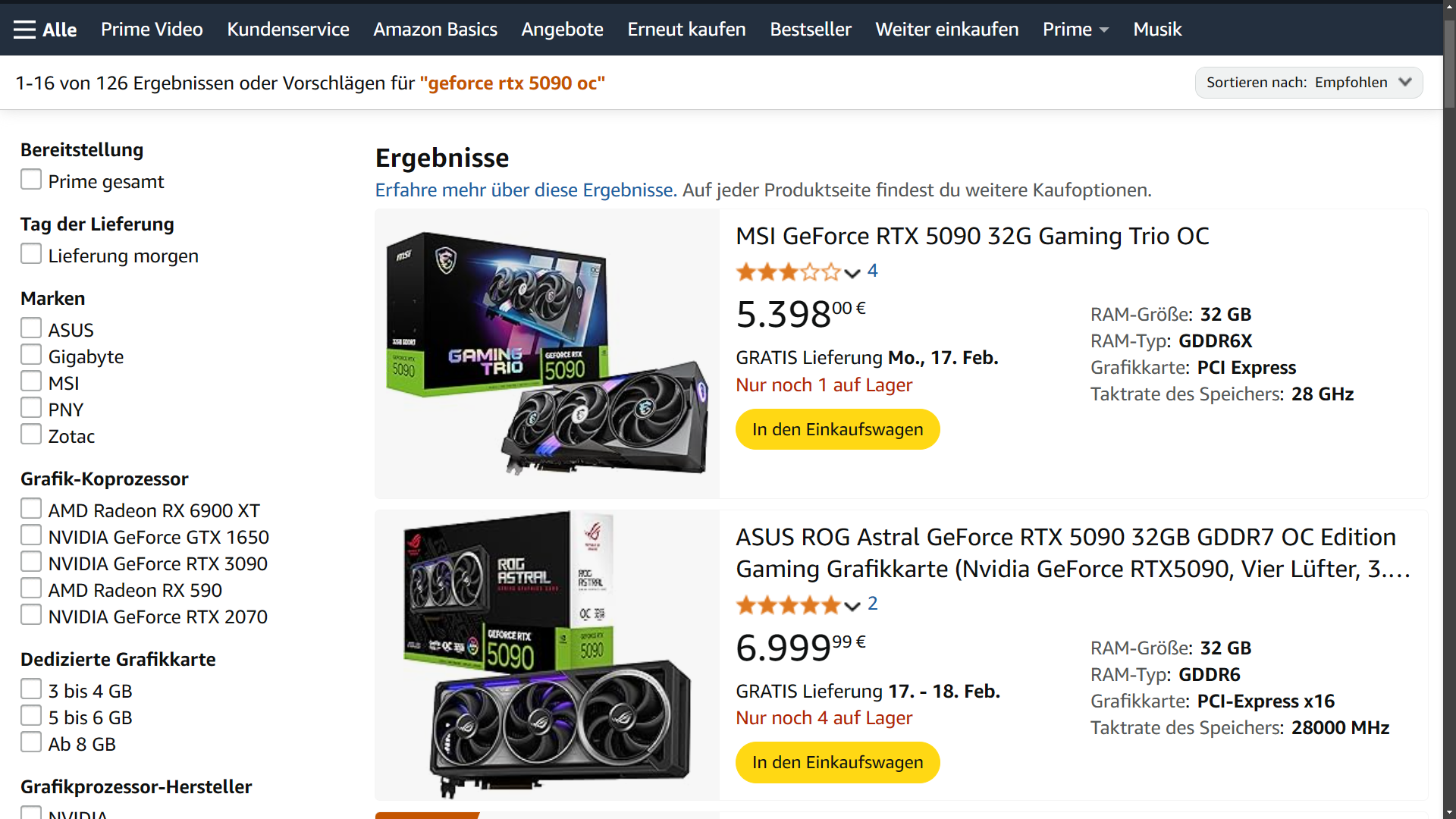 News - Nvidia Grafikkarten-Deals: Hier gibt es GeForce RTX 5000 noch ...