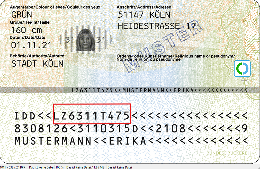 EEA NATIONAL ID CARD - Dokumentennummer ? was ist das ? | ComputerBase ...