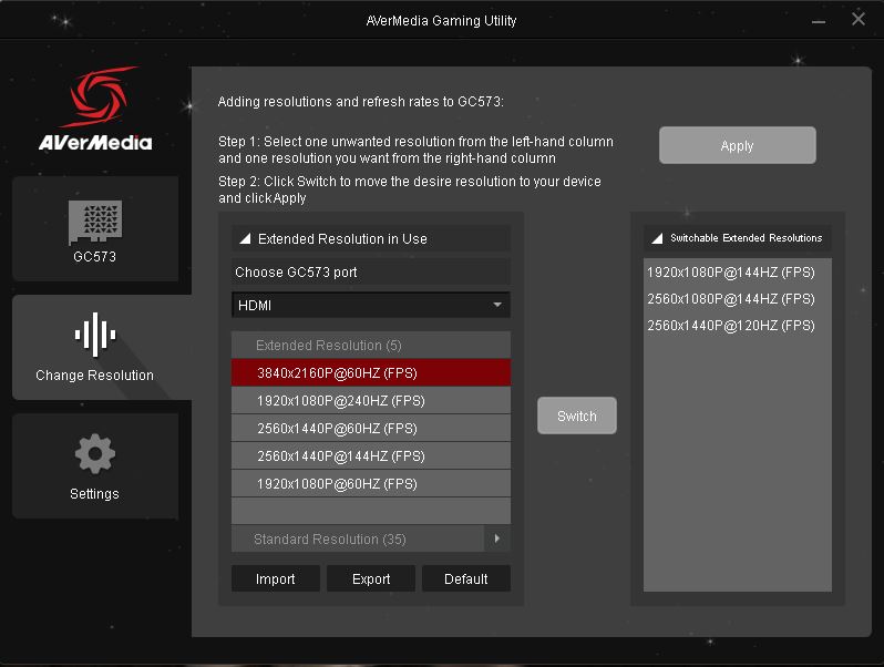 Avermedia LiveGamer 4K GC573 120Hz Gamen und davon 60 fürs streamen ...