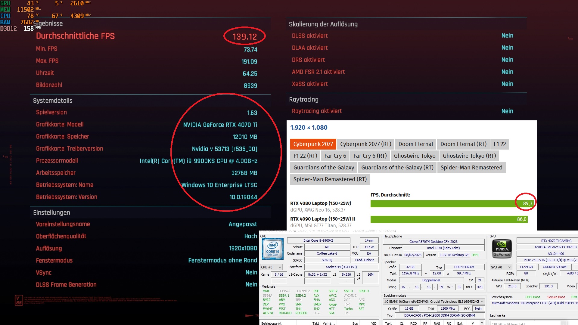 P870TM/KM/DM23 (Clevo / XMG / Sager / Eurocom) mit RTX 3080 MXM immer ...