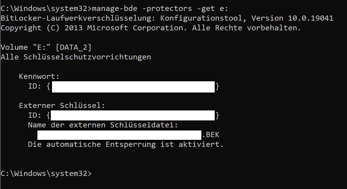 Bitlocker - wie kann ich die externen Schlüssel löschen? | ComputerBase ...