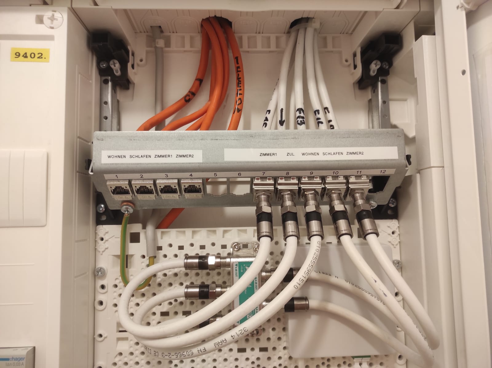 Anschließen eines Cable Routers im Medienverteilerschrank ...