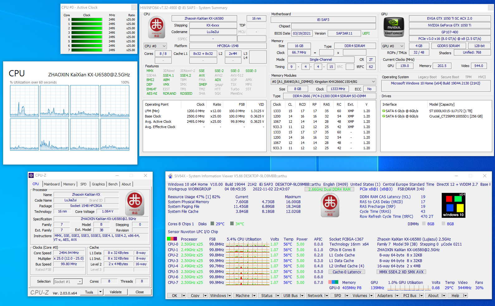 News - Zhaoxin KX-6000G und KH-40000: China-Prozessoren mit 4, 12, 16 und 32 Kernen und DX12-GPU ...
